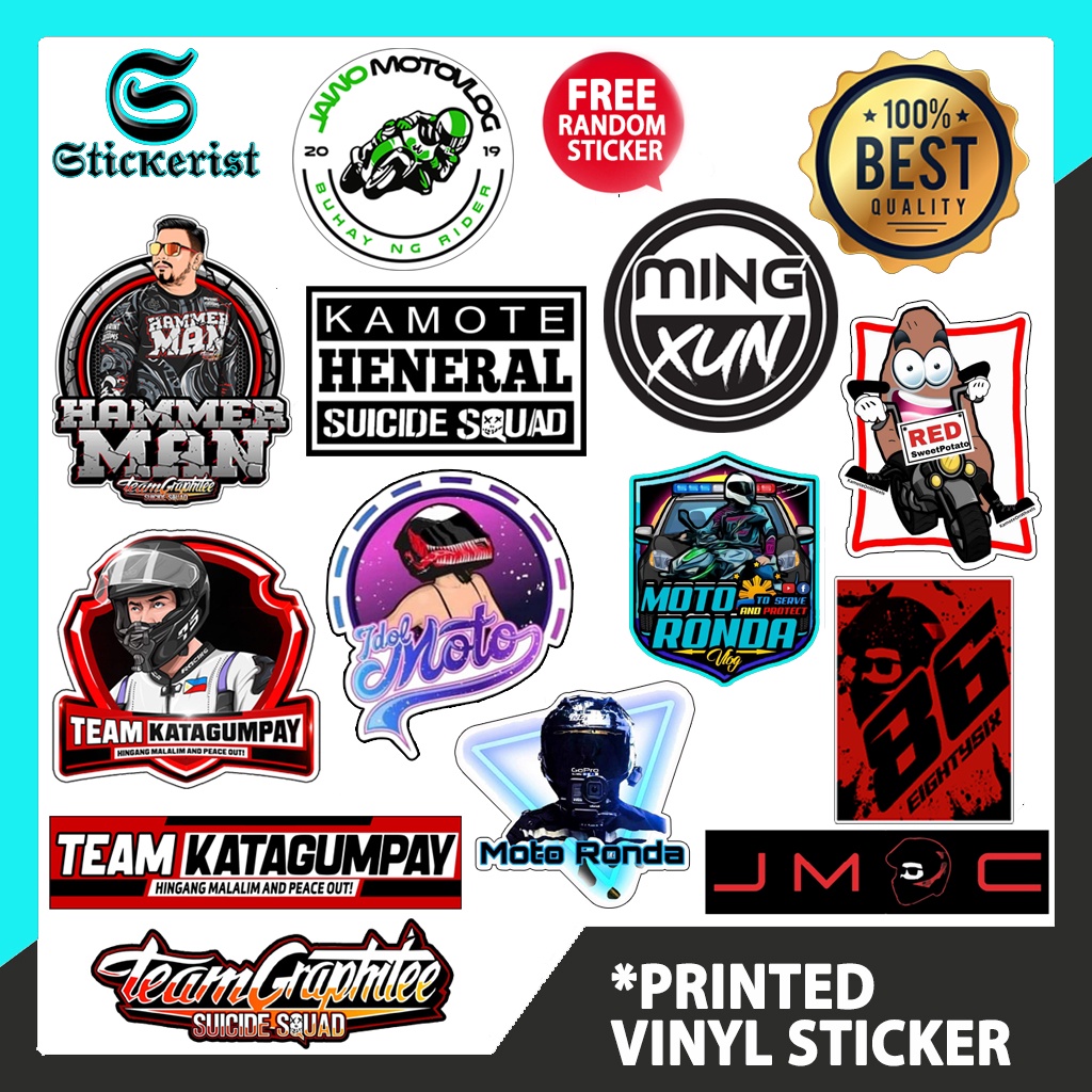 Shop. MOTOVLOG LOGO STICKER MOTO RONDA JMAC RED SWEET POTATO JAWO ...